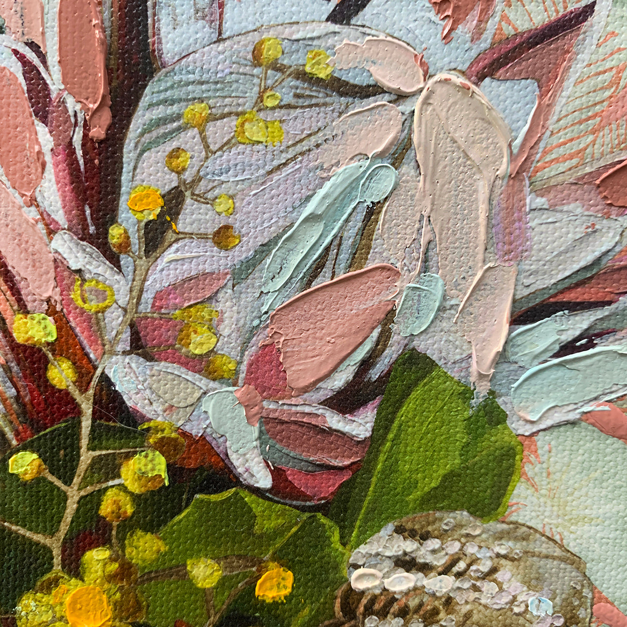 Jessica Watts Artist | It's Peachy | Embellished Framed Print