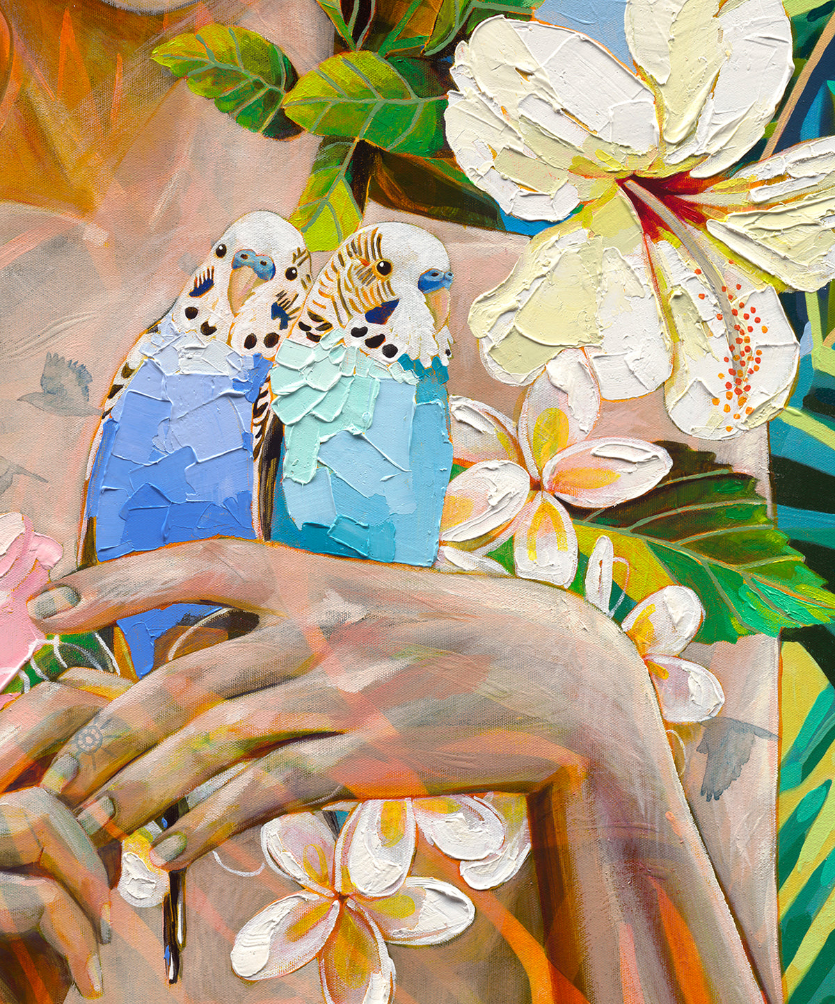 Jessica Watts Artist | Meet Me Poolside | Original Oil Painting