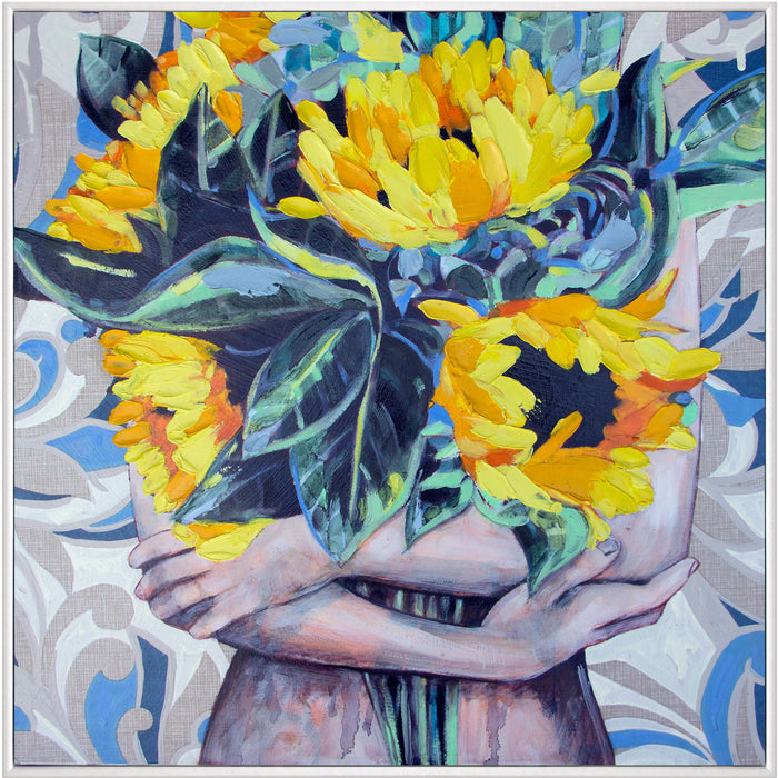 Good Morning Sunshine - Framed Original - 43cmx43cm - Jessica Watts Art