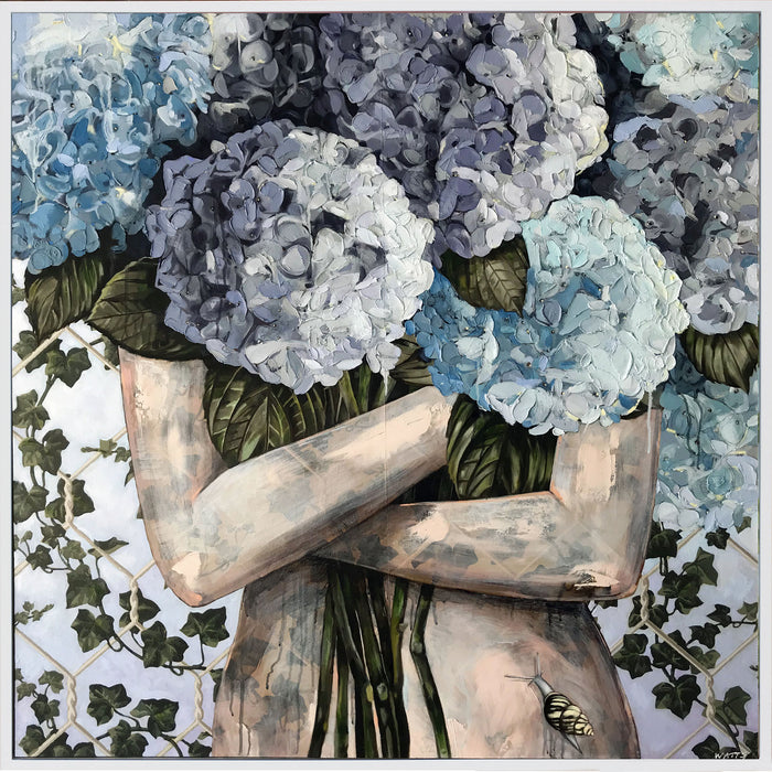 Cloud 9 - Framed Original - 93cmx93cm - Jessica Watts Art